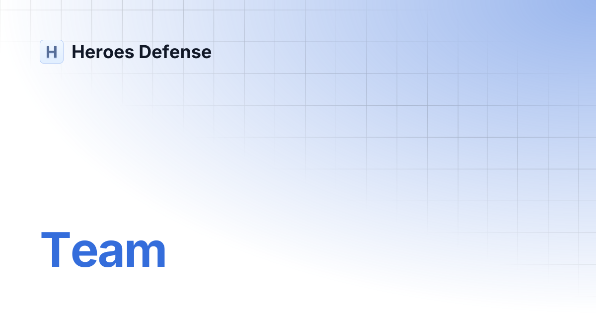Team | Heroes Defense